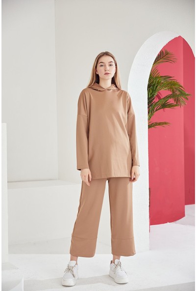 Lime Moda Salaş Ikili Takım-Vizon Lime Moda Salaş Ikili Takım-Vizon