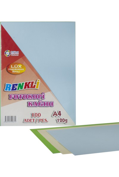 Renkli Fotokopi Kağıdı 120 gr (100 Adet)