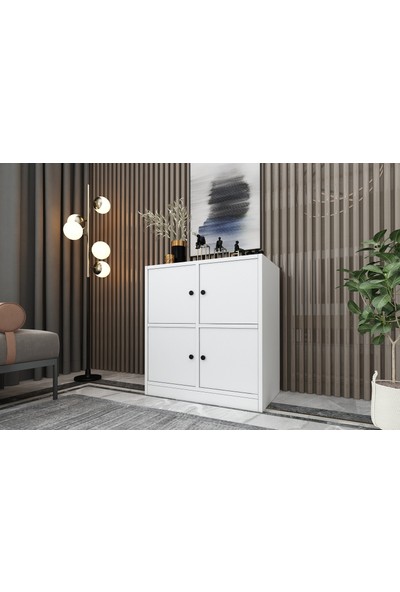 Nettrends Dolapli Sifonyer Beyaz 65 cm SFN-1008-Ç