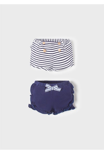 Mayoral Yenidoğan Kız Bebek Penye Şort 2li