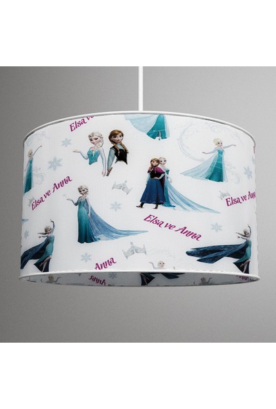 Ayze Home Elsa Kız Çocuk Odası Baskılı Avize