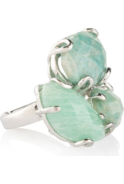 Zeynep Büyükbay Amazonit Doğal Taş Bakır Yüzük (Ayarlanabilir) - Ml9 Zeynep Büyükbay Amazonit Doğal Taş Bakır Yüzük (Ayarlanabilir) - Ml9