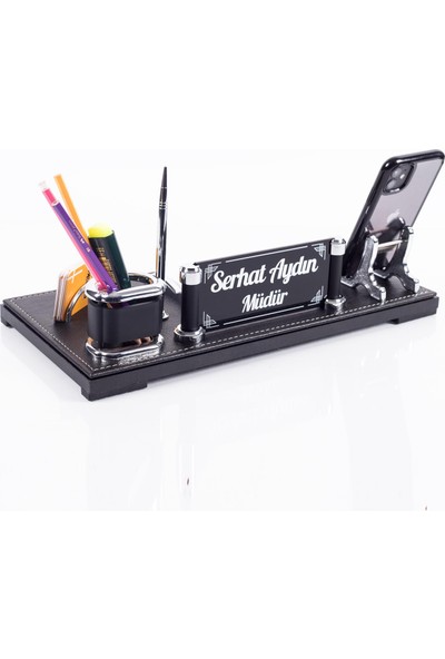 Ofistike Arya Masa İsimliği Siyah Yönetici Ofis Masaüstü İsimlik Seti Ofistike Arya Masa İsimliği Siyah Yönetici Ofis Masaüstü İsimlik Seti