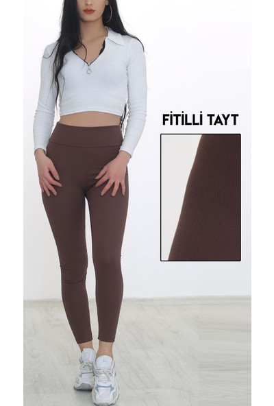İsun Store Fitilli Tayt Kahve - 7759.1169. İsun Store Fitilli Tayt Kahve - 7759.1169.