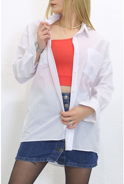 İsun Store Salaş Gömlek Beyaz - 8522.365. İsun Store Salaş Gömlek Beyaz - 8522.365.