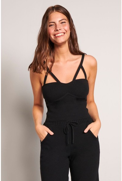 Join Us Bant Detaylı Crop Top