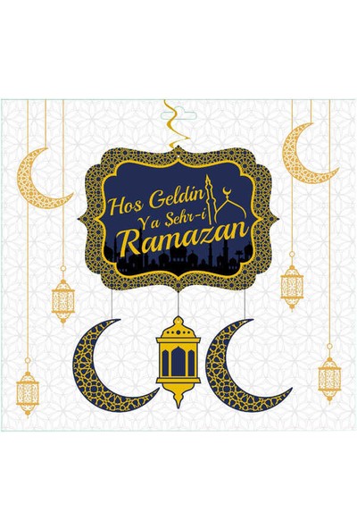 Parti Sürprizi Hoş Geldin Ya Şehri Ramazan 4'lü Asma Süs Parti Sürprizi Hoş Geldin Ya Şehri Ramazan 4'lü Asma Süs