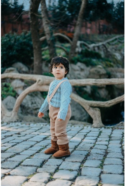 Balerinikizler Askılı Bebek Triko Tayt - Cappuccino