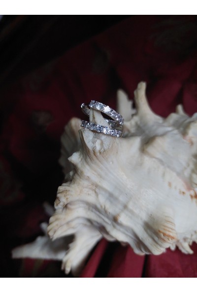 Noia Silver Zirkon Taşlı Halka Küpe