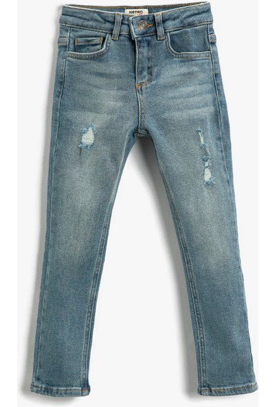 Koton Erkek Çocuk Dar Paça Jean Pantolon Pamuklu