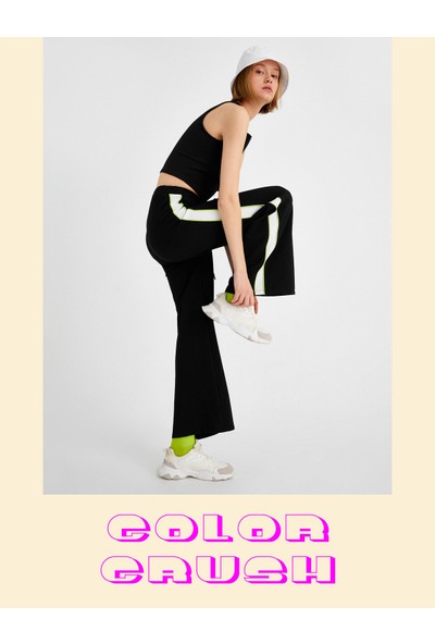 Koton Kadın Çizgili Bol Paça Eşofman Altı