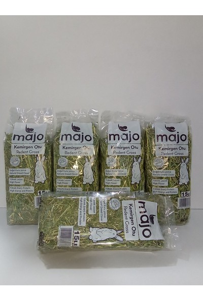 Majo Tavşan, Ginepig ve Hamster Için Taze Kemirgen Yoncası 15 Litre x 5 Adet