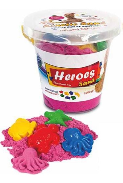 Heroes Kovalı Kinetik Kum Pembe 1000 Gr.