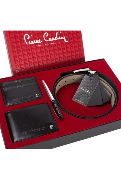 Pierre Cardin Isme Özel Siyah Cüzdan Kartlık ve Kemer 3'lü Set Pierre Cardin Isme Özel Siyah Cüzdan Kartlık ve Kemer 3'lü Set