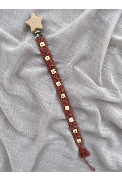 MHT Makrome Emzik Askısı ve Emzik Zinciri