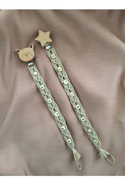 MHT Makrome Emzik Askısı ve Emzik Zinciri