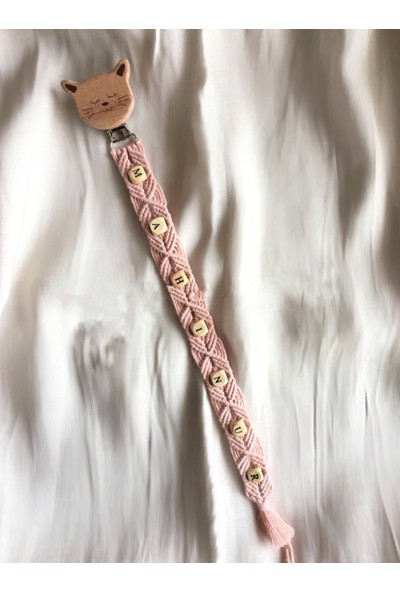 MHT Makrome Emzik Askısı ve Emzik Zinciri