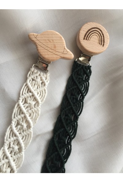 MHT Makrome Emzik Askısı ve Emzik Zinciri