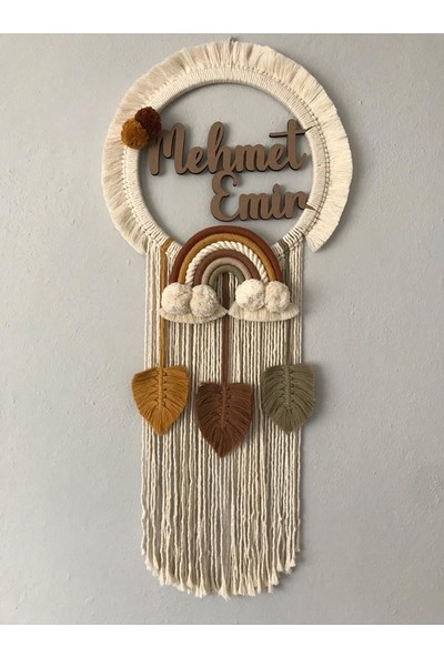 MHT Makrome Gökkuşaklı Bebek Kapı Süsü