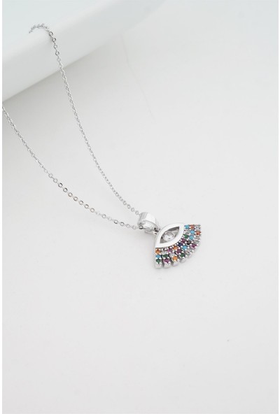 By Zeyna Aksesuar Kadın Göz Figürlü Zirkon Taşlı Kolye