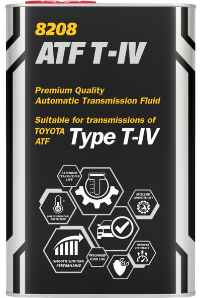 Mannol MN8208-1ME O.e.m Toyota Lexus Atf-T4 Type T-Iv (Metal) 1 L (Üretim YILI:2021) Mannol MN8208-1ME O.e.m Toyota Lexus Atf-T4 Type T-Iv (Metal) 1 L (Üretim YILI:2021)