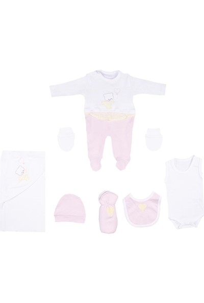 Nono Baby Erkek Bebek 7li Zıbın Set Ayıcık - Nono Baby - Hastane Çıkış & Zıbın - Pembe - Yenidoğan Nono Baby Erkek Bebek 7li Zıbın Set Ayıcık - Nono Baby - Hastane Çıkış & Zıbın - Pembe - Yenidoğan