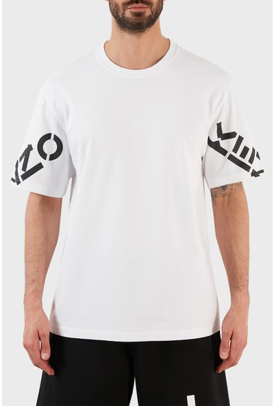 Kenzo Pamuklu Baskılı Oversize Bisiklet Yaka T Shirt Erkek T Shirt Fc5 5TS203 4sk 01 Kenzo Pamuklu Baskılı Oversize Bisiklet Yaka T Shirt Erkek T Shirt Fc5 5TS203 4sk 01