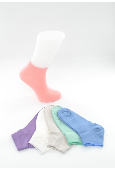 Flora Dikişsiz Bambu Patik Çorap 6