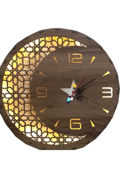 Anasons LED Işıklı Mdf Saat 3 PS3706 Anasons LED Işıklı Mdf Saat 3 PS3706