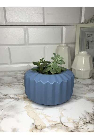 Anasons Dekoratif Geometrik Saksı Indigo Mavi Ons PS3891 Anasons Dekoratif Geometrik Saksı Indigo Mavi Ons PS3891