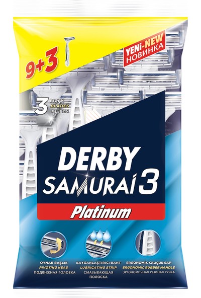 Derby Samurai 3 Platinum 9+3 Poşet x 4 Paket