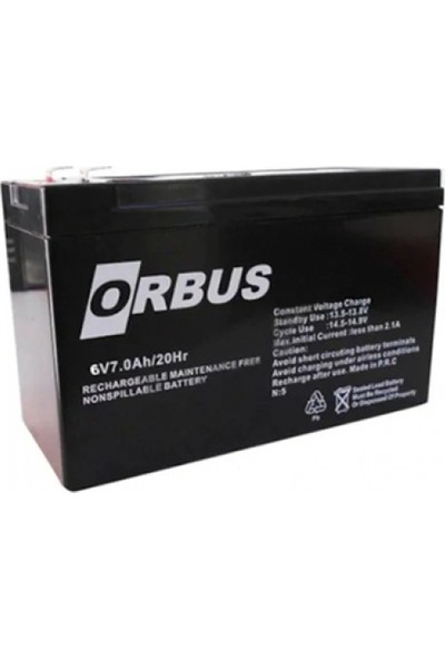 Orbus 6V 7AH 150*34*94 mm Kuru Akü