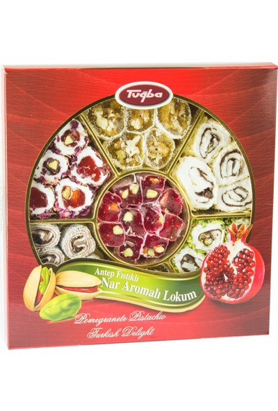 Tuğba Kuruyemiş Antep Fıstıklı Narlı Lokum 430 gr