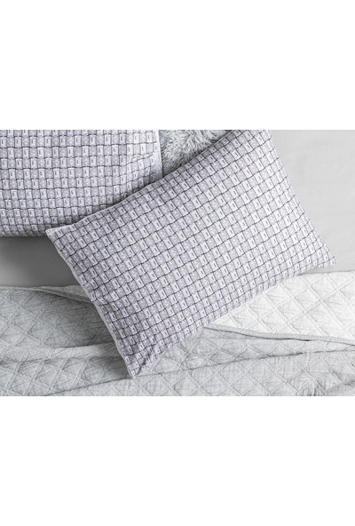 English Home Deltoid Pamuklu 2'li Yastık Kılıfı 50 x 70 cm Gri