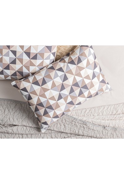 English Home Trigon Pamuklu 2'li Yastık Kılıfı 50 x 70 cm Gri - Bej English Home Trigon Pamuklu 2'li Yastık Kılıfı 50 x 70 cm Gri - Bej