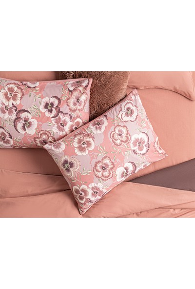 English Home Pansy Bloom Pamuklu 2'li Yastık Kılıfı 50 x 70 cm Pembe English Home Pansy Bloom Pamuklu 2'li Yastık Kılıfı 50 x 70 cm Pembe