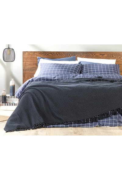 English Home Marine Pop Dokuma Tek Kişilik Yatak Örtüsü 160 x 240 cm Indigo English Home Marine Pop Dokuma Tek Kişilik Yatak Örtüsü 160 x 240 cm Indigo