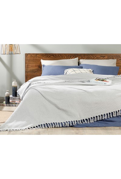 English Home Marine Pop Dokuma Çift Kişilik Yatak Örtüsü 240 x 260 cm Gri English Home Marine Pop Dokuma Çift Kişilik Yatak Örtüsü 240 x 260 cm Gri