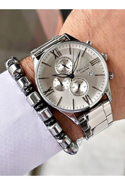Ferrucci Fcf 0222 14079FM.1 Iç Gösterge Fonksiyonlar Aktif Erkek Kol Saati