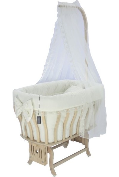 Beşikte Comfort 2022 Fiyonklu Titreşimli Ahşap Beşik Beşikte Comfort 2022 Fiyonklu Titreşimli Ahşap Beşik