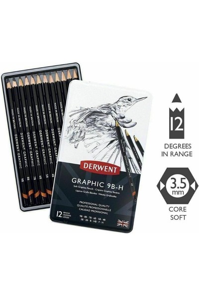 Derwent Derwent Dereceli Graphic Kalem Set 9b-H 12 Li 34215 Derwent Derwent Dereceli Graphic Kalem Set 9b-H 12 Li 34215