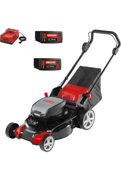Oregon LM400 2 x 6 Ah Akülü Çim Biçme Makinesi + C750 Şarj Cihazı Oregon LM400 2 x 6 Ah Akülü Çim Biçme Makinesi + C750 Şarj Cihazı