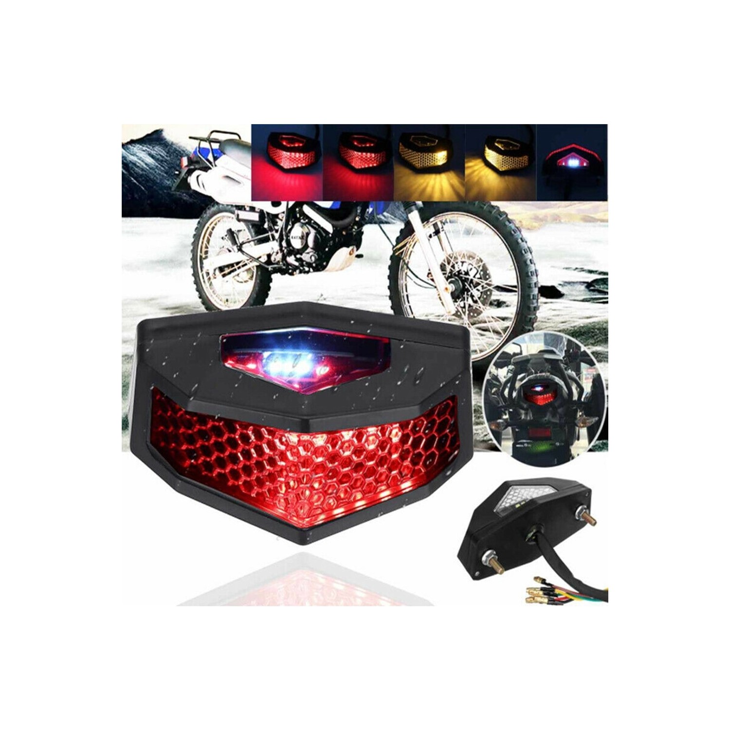 Sunlink 12V Evrensel Motosiklet LED Arka Çamurluk Fren Stop Fiyatı