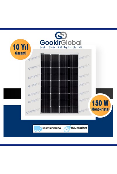 Gesper 150 Watt Monokristal Güneş Paneli Gesper 150 Watt Monokristal Güneş Paneli