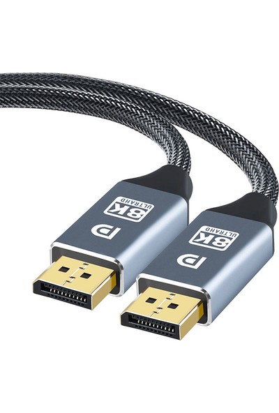 Keepro 0757091009985 8k Display Port Erkek Erkek Örgülü Kablo Dp Kablo 2m Keepro 0757091009985 8k Display Port Erkek Erkek Örgülü Kablo Dp Kablo 2m