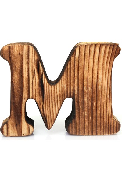 Dekoratif Ahşap Mumluk (M)Harfi