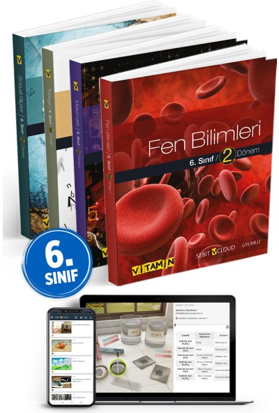 Vitamin 6. Sınıf 2. Dönem Kitap Seti (4 Kitap + Benzersiz Dijital Dünya) Vitamin 6. Sınıf 2. Dönem Kitap Seti (4 Kitap + Benzersiz Dijital Dünya)