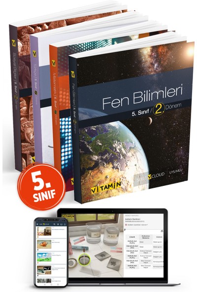 Vitamin 5. Sınıf 2. Dönem Kitap Seti (4 Kitap + Benzersiz Dijital Dünya) Vitamin 5. Sınıf 2. Dönem Kitap Seti (4 Kitap + Benzersiz Dijital Dünya)