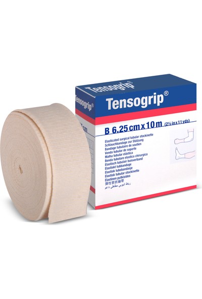Tensogrip Tubular Bandaj Bsn Boru Bandaj 6,25CM x 10M Beyaz B Beden