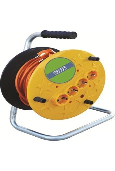 Stepline 4lü Grup Makaralı Uzatma Kablo 3x1.5 20MT Stepline 4lü Grup Makaralı Uzatma Kablo 3x1.5 20MT